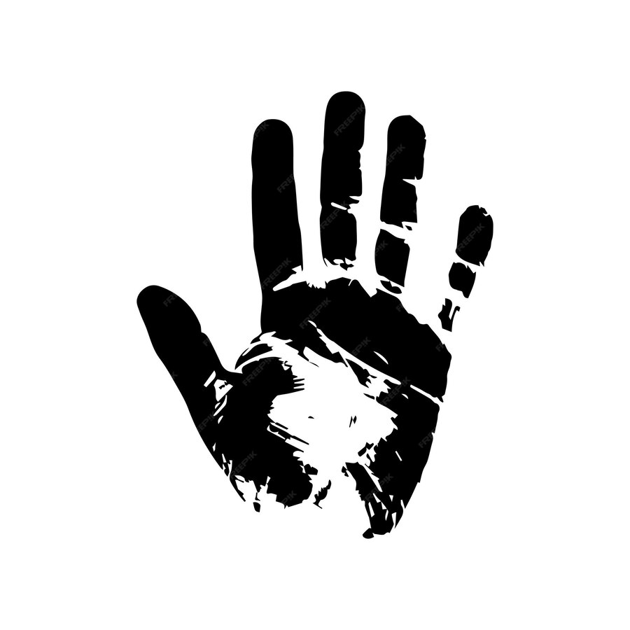 Premium Vector | Black hand right and left human icon concept print design Premium Vector | Black hand right and left human icon concept print design