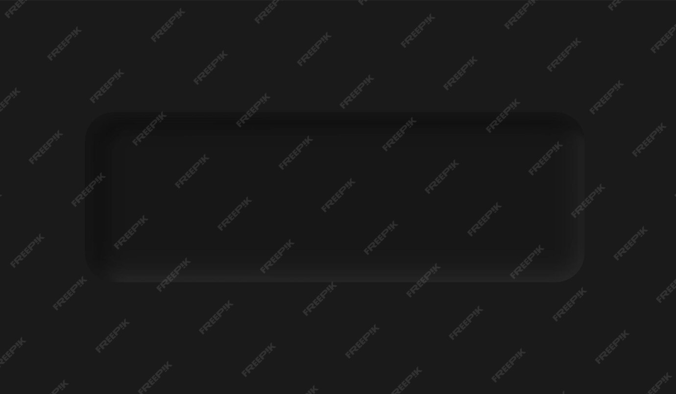 웹 디자인 응용 프로그램 Ui 등을 위한 Black Neumorphism 소프트 Ui 디자인 빈 단추 벡터 프리미엄 벡터