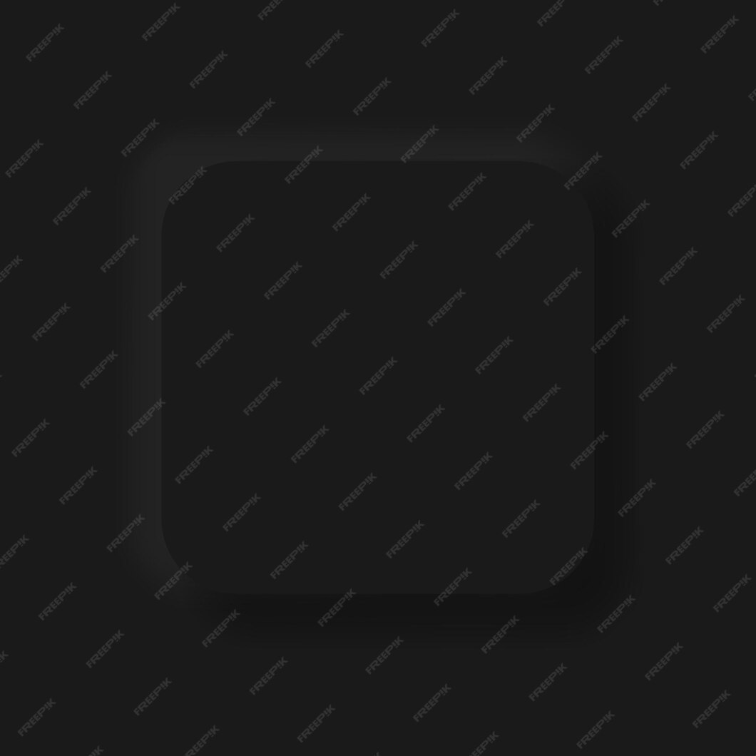 웹 디자인 응용 프로그램 Ui 등을 위한 Black Neumorphism 소프트 Ui 디자인 빈 단추 벡터 프리미엄 벡터