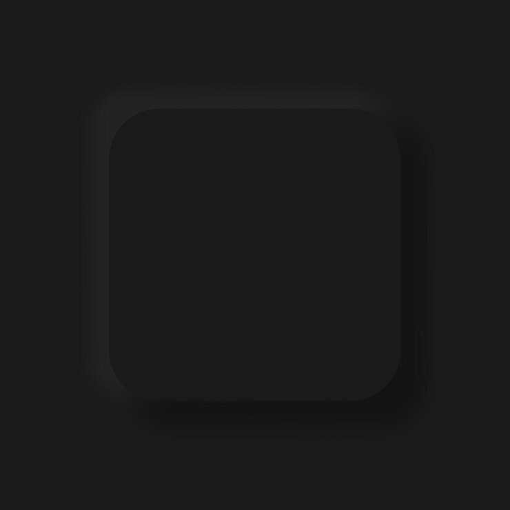 웹 디자인 응용 프로그램 Ui 등을 위한 Black Neumorphism 소프트 Ui 디자인 빈 단추 벡터 프리미엄 벡터