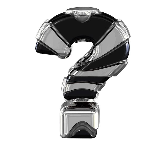 Premium Vector | Black symbol with silver straps Premium Vector | Black symbol with silver straps