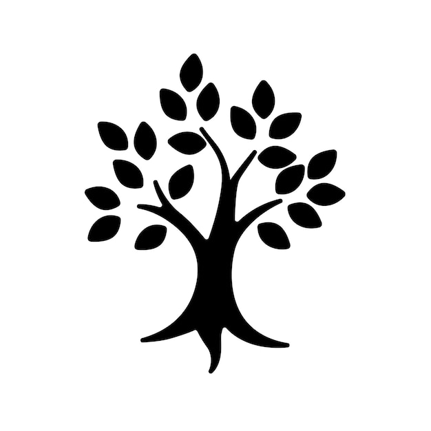 Premium Vector | Black tree with root live icon tree logo Premium Vector | Black tree with root live icon tree logo