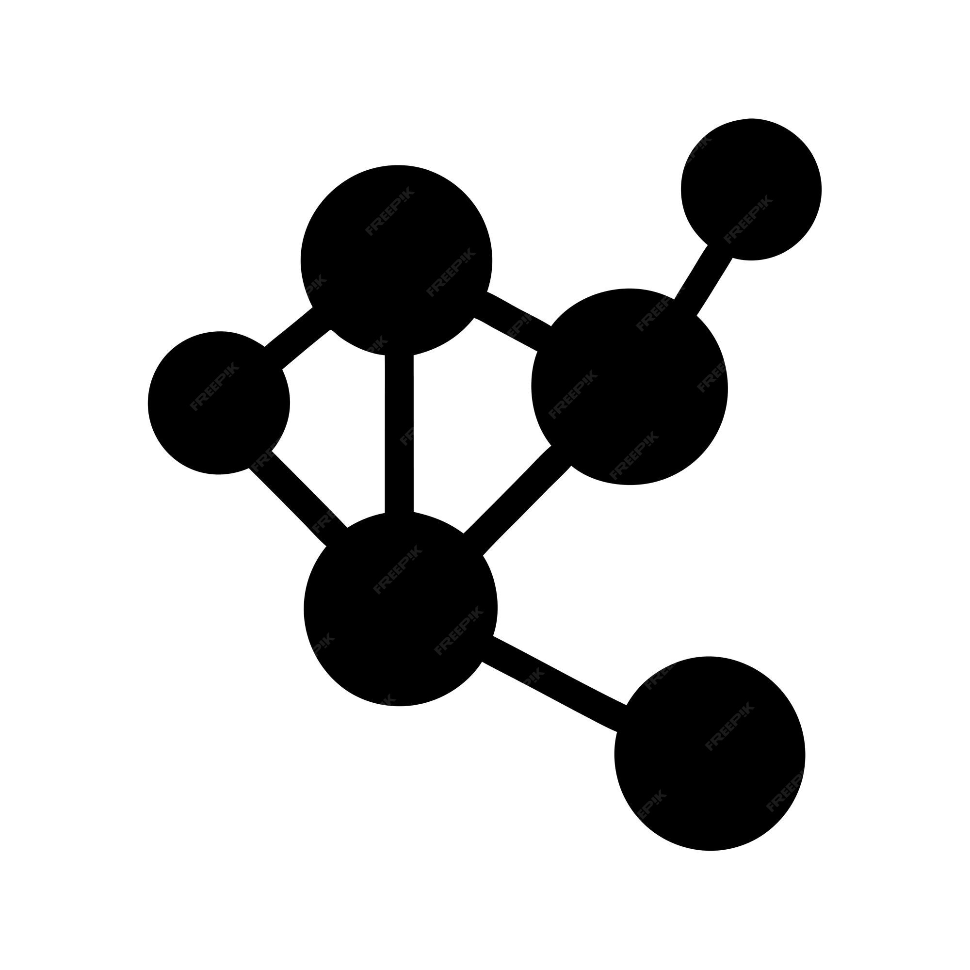 A black and white diagram of a molecular structure | Premium AI ... A black and white diagram of a molecular structure | Premium AI ...