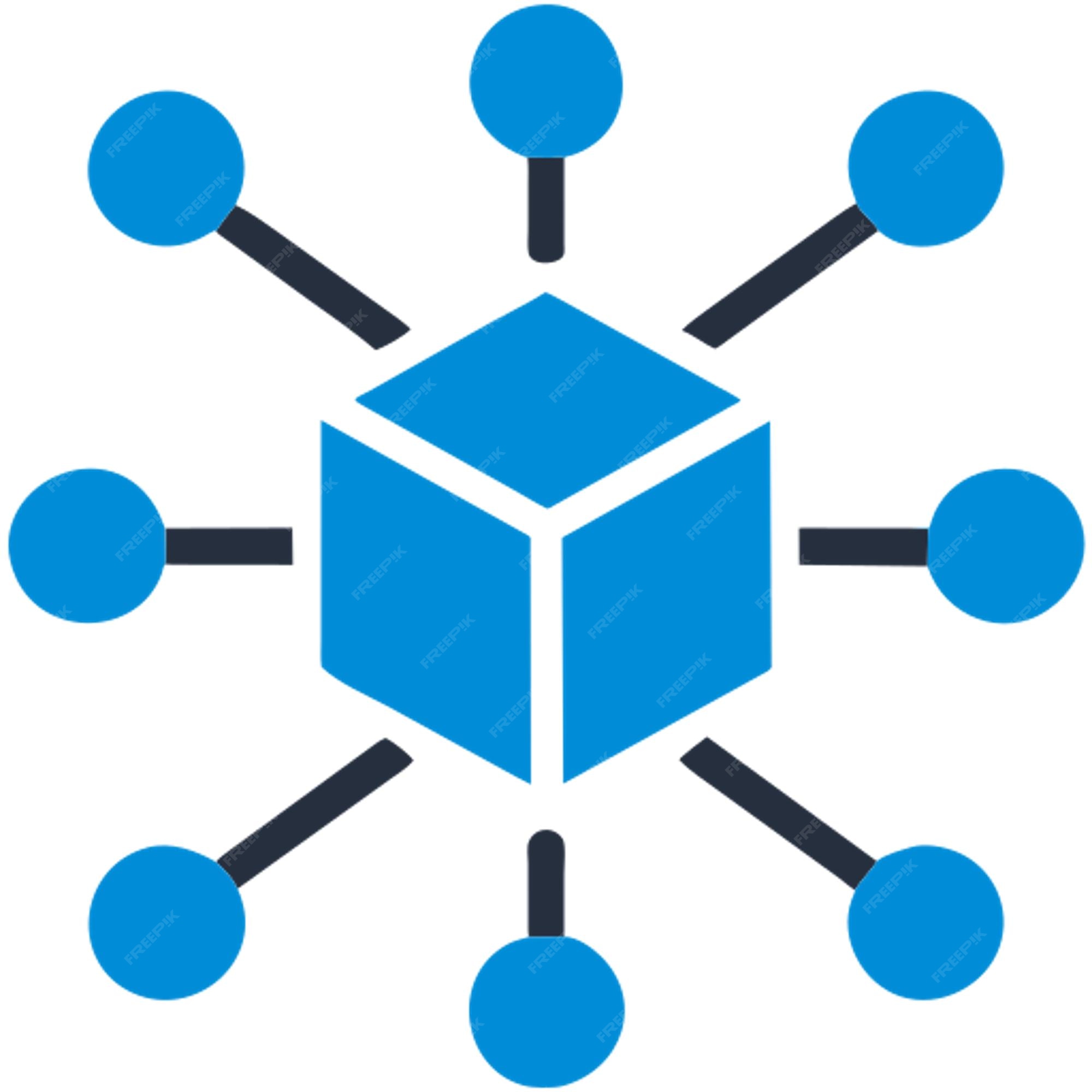 Premium Vector | Blockchain icon Premium Vector | Blockchain icon