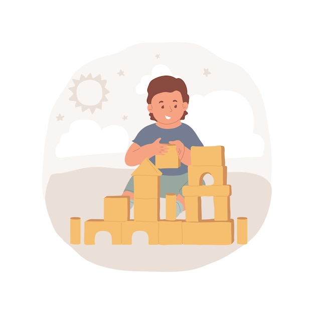 Premium Vector | Blocks isolated cartoon vector illustration Premium Vector | Blocks isolated cartoon vector illustration