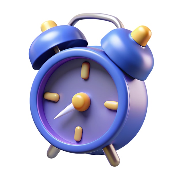 Premium Vector | A blue alarm clock Premium Vector | A blue alarm clock