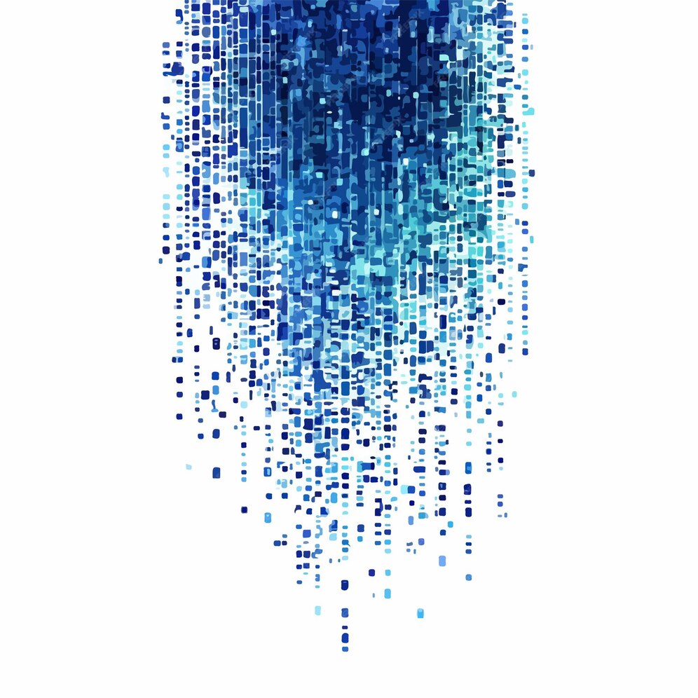 Blue Binary Data Software Programming Code Background | Premium AI-generated vector