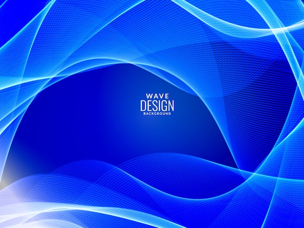 Premium Vector | Blue color abstract wave design background vector Premium Vector | Blue color abstract wave design background vector