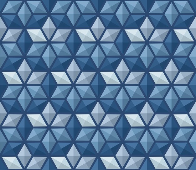 Premium Vector | Blue diamond seamless decoration pattern Premium Vector | Blue diamond seamless decoration pattern
