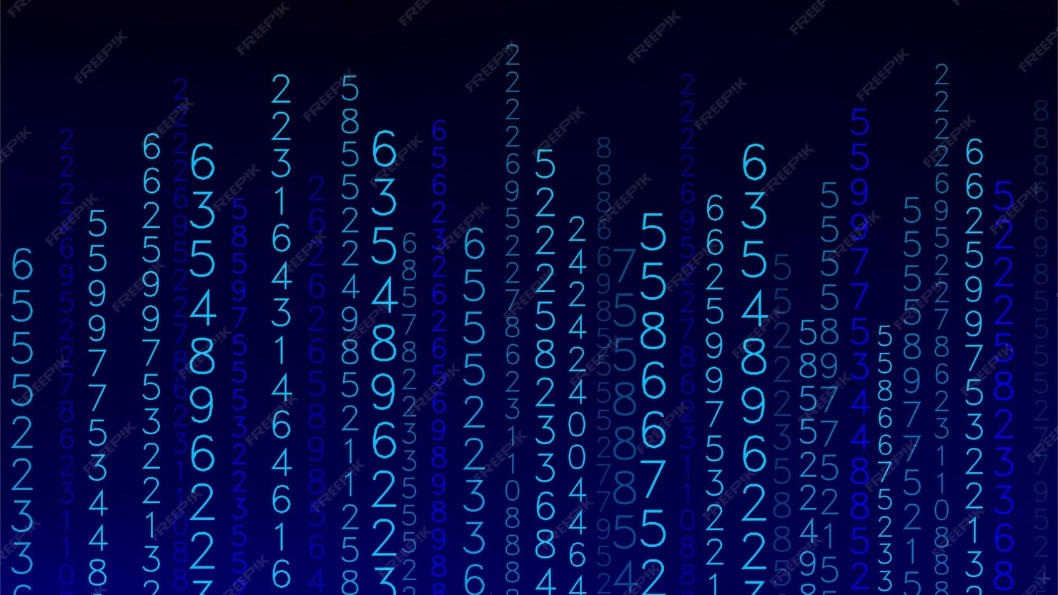 Premium Vector | Blue matrix background stream of binary code falling numbers on dark backdrop ...