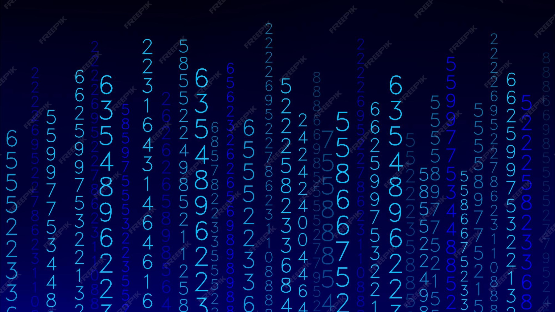 Premium Vector | Blue matrix background stream of binary code falling numbers on dark backdrop ...