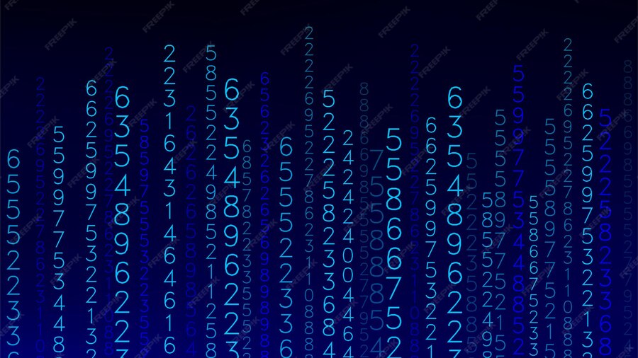 Premium Vector | Blue matrix background stream of binary code falling ...