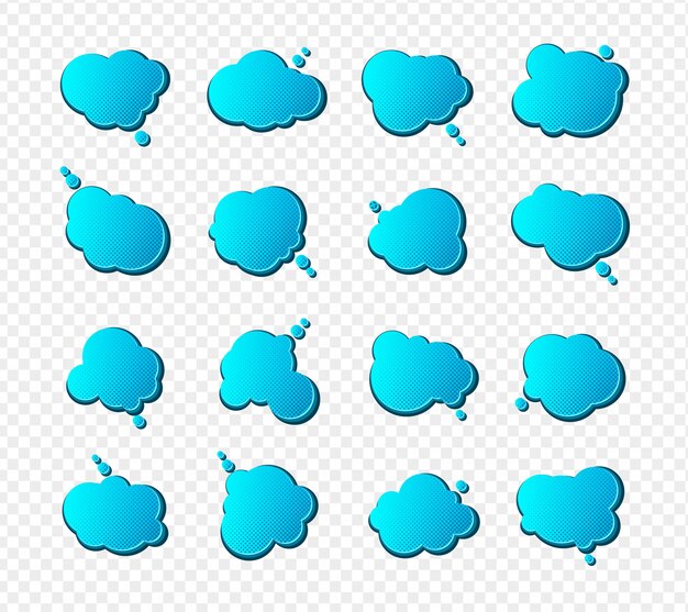 Premium Vector | Blue speech bubbles Premium Vector | Blue speech bubbles