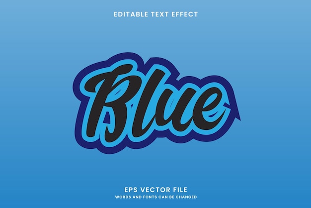 Premium Vector | Blue text effect editable Premium Vector | Blue text effect editable