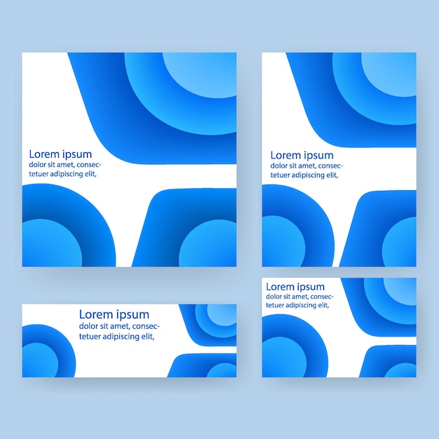 Premium Vector | Blue texture clean banner templates set for business print Premium Vector | Blue texture clean banner templates set for business print