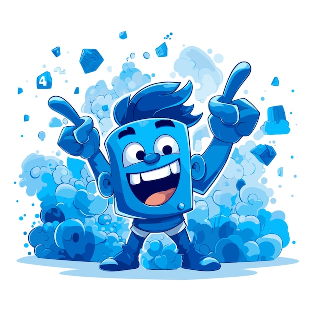 Premium Vector | Blue vector on white background Premium Vector | Blue vector on white background