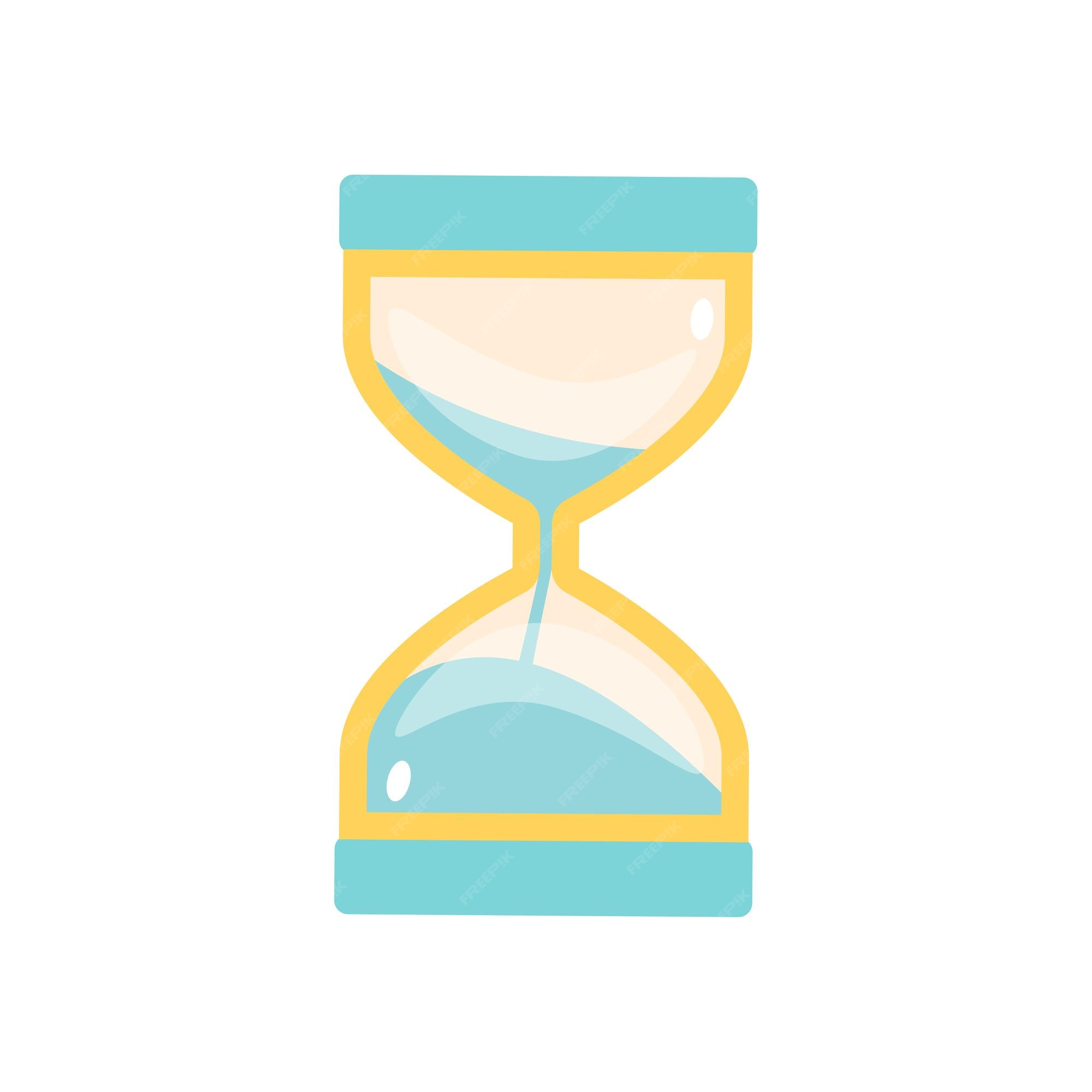 Premium Vector A Blue And White Hourglass With A Blue Hourglass On The Bottom