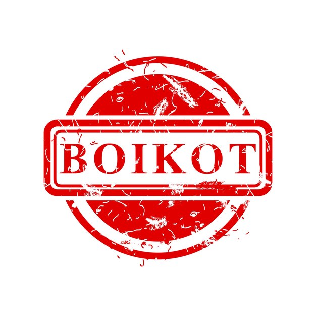 Premium Vector | Boikot boycott in indonesia languange simple vector ... Premium Vector | Boikot boycott in indonesia languange simple vector ...