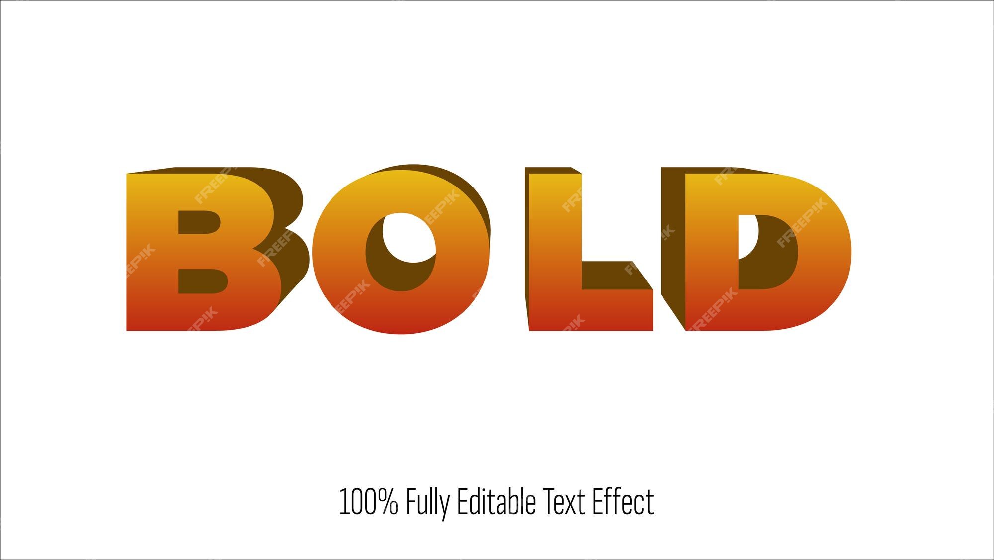 Premium Vector Bold Fully Editable Effect Apply From Graphics Style