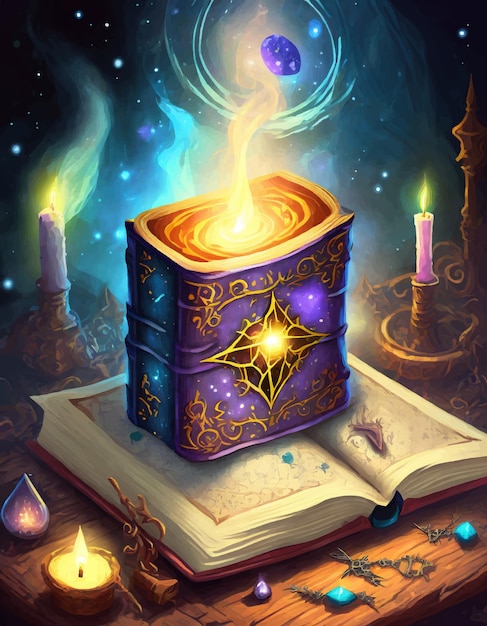 Book of magic spells and witchcraft 3d | Premium AI-generated vector Book of magic spells and witchcraft 3d | Premium AI-generated vector