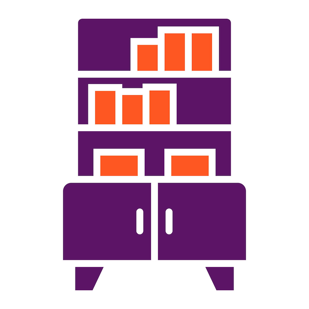 Premium Vector | Bookshelf Vector Icon Design Illustration Premium Vector | Bookshelf Vector Icon Design Illustration