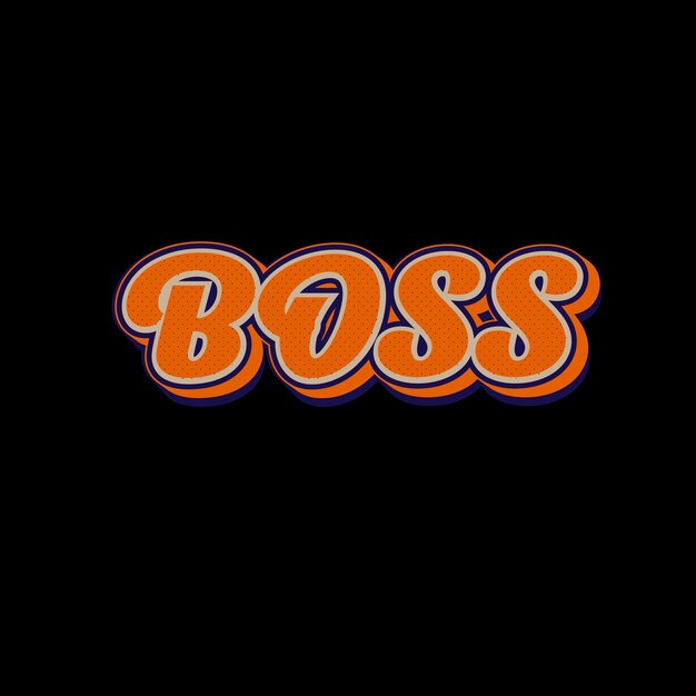 Premium Vector | Boss text style effect Premium Vector | Boss text style effect