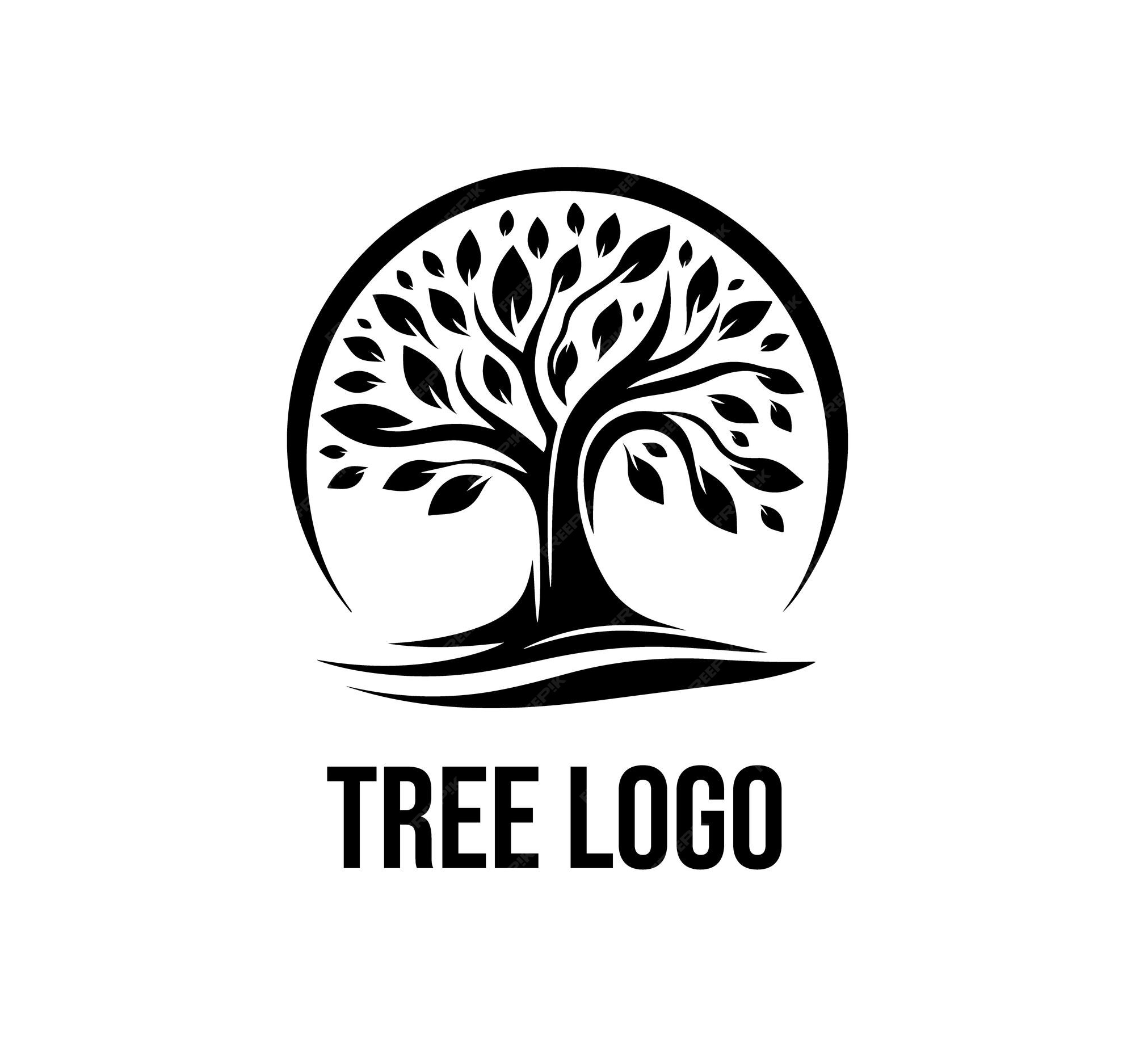 Premium Vector | Botanic tree logo mark design Premium Vector | Botanic tree logo mark design