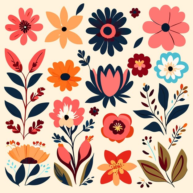 Premium Vector | Botanical Vector Elements for Art Premium Vector | Botanical Vector Elements for Art