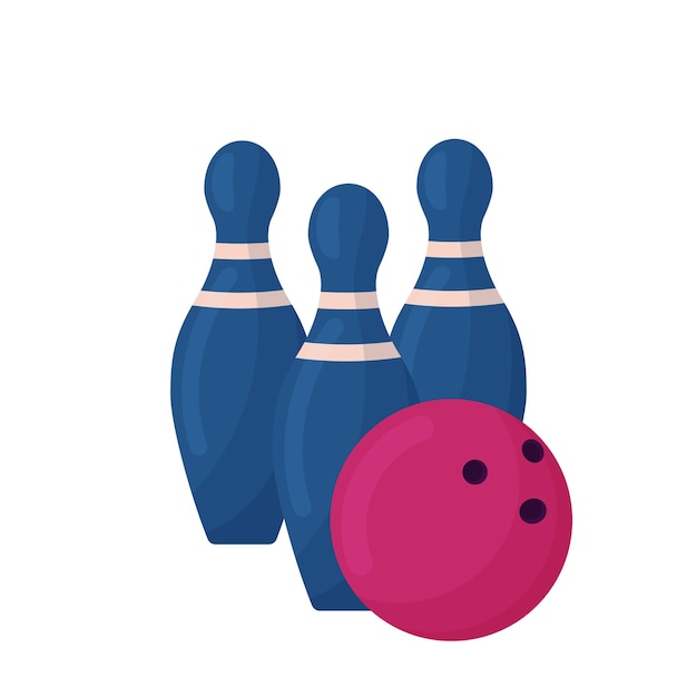 Premium Vector | Bowling pins and ball Premium Vector | Bowling pins and ball