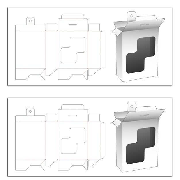 Premium Vector | Box packaging mockup and diecut template design Premium Vector | Box packaging mockup and diecut template design