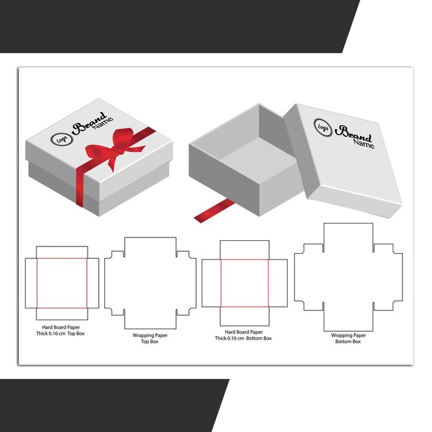 Premium Vector | Box packaging mockup and diecut template design Premium Vector | Box packaging mockup and diecut template design