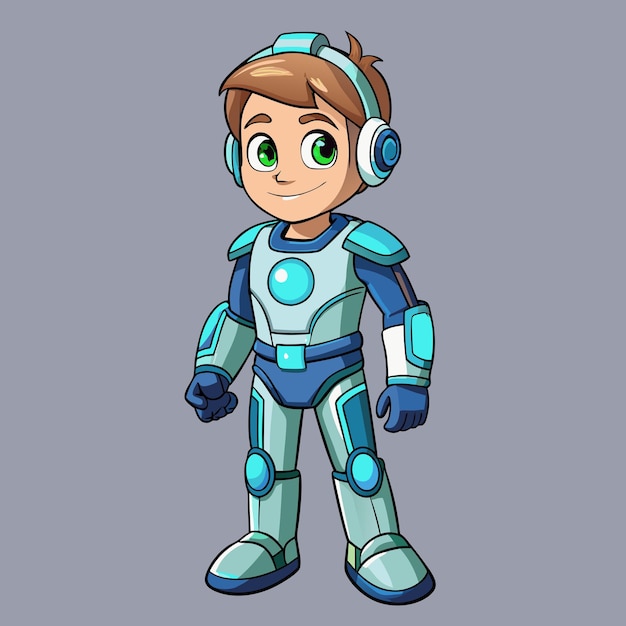 Boy in Futuristic Robot Costume Cartoon Vector Artwork | Premium AI ... Boy in Futuristic Robot Costume Cartoon Vector Artwork | Premium AI ...