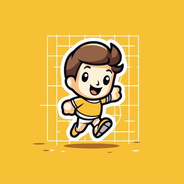 Premium Vector | Boy running cartoon character vector illustration ... Premium Vector | Boy running cartoon character vector illustration ...