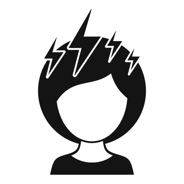 Premium Vector | Brain problem icon simple vector head sick expression Premium Vector | Brain problem icon simple vector head sick expression