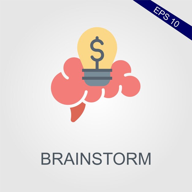 Premium Vector | Brainstorm flat icons eps file Premium Vector | Brainstorm flat icons eps file