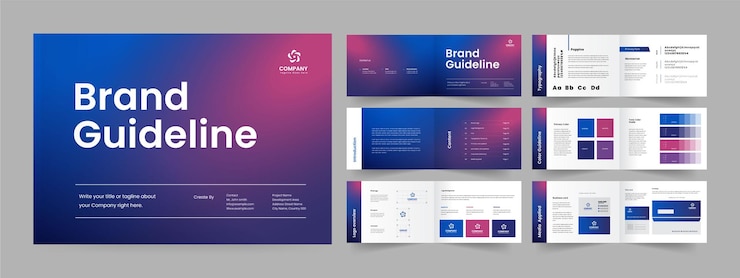Premium Vector | Brand guidelines layout design and logo brand ... Premium Vector | Brand guidelines layout design and logo brand ...