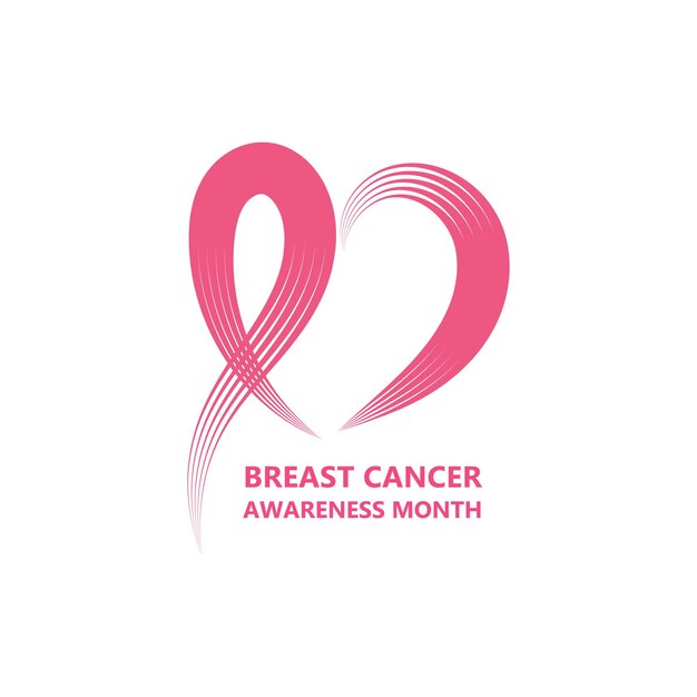 Premium Vector Breast Cancer Awareness Month Poster Logo Icon Vector