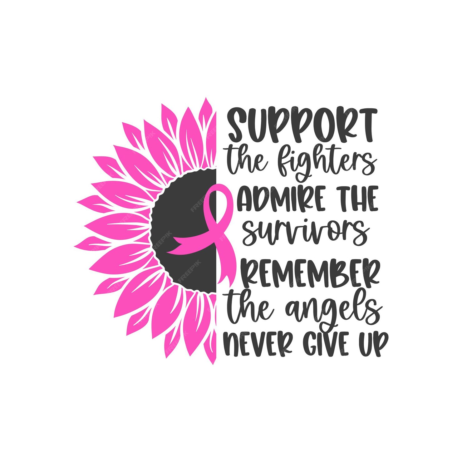 Premium Vector Breast Cancer Awareness Month With Pink Sunflower