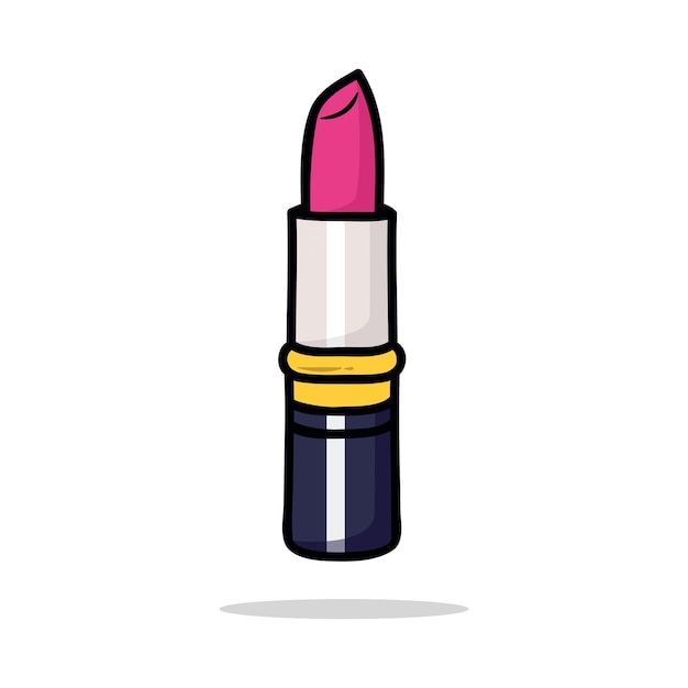 Premium Vector | Bright red lipstick sticker vector Premium Vector | Bright red lipstick sticker vector
