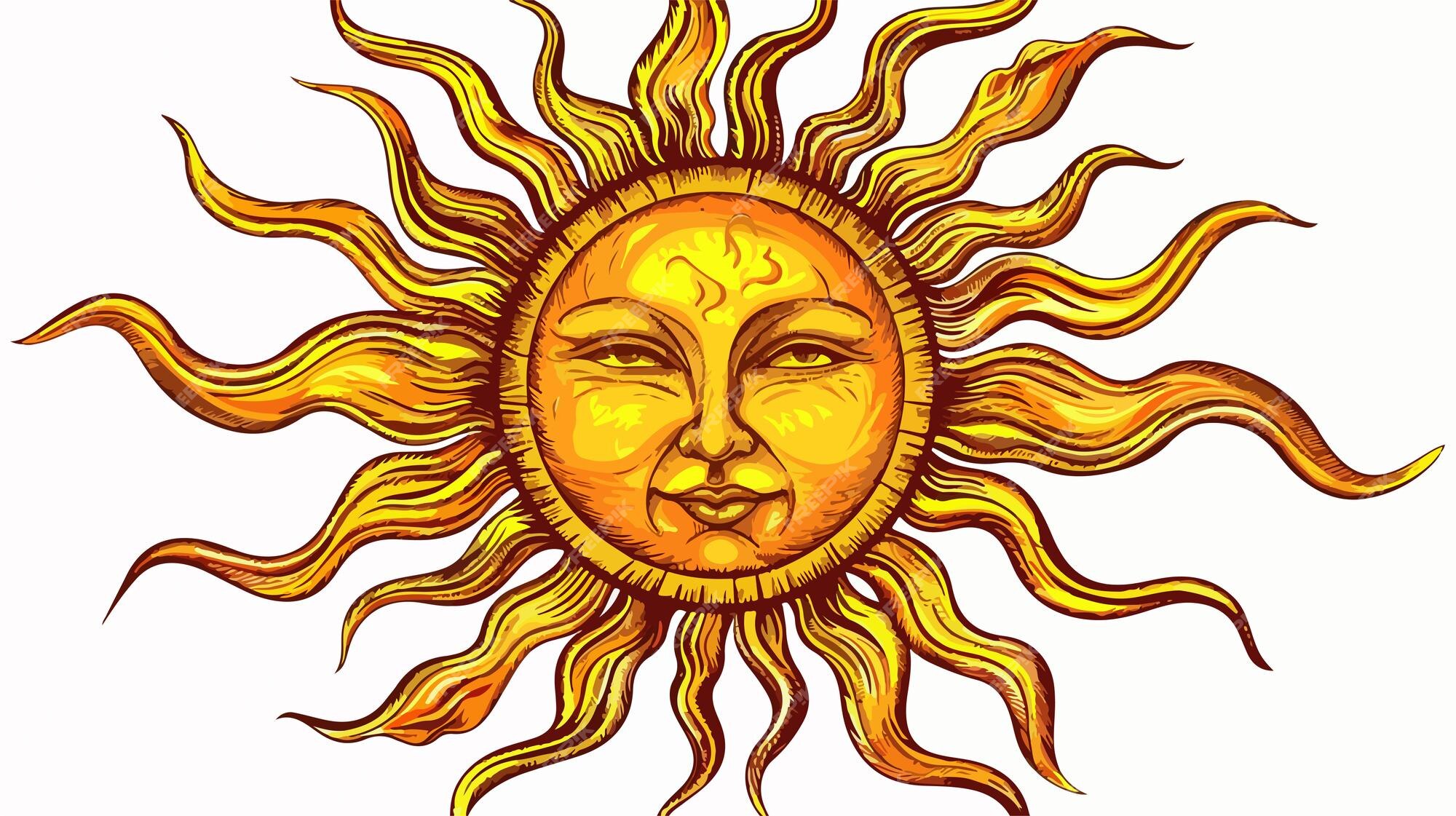 Bright Sun Isolated on White Background Vector Illustration | Premium ... Bright Sun Isolated on White Background Vector Illustration | Premium ...