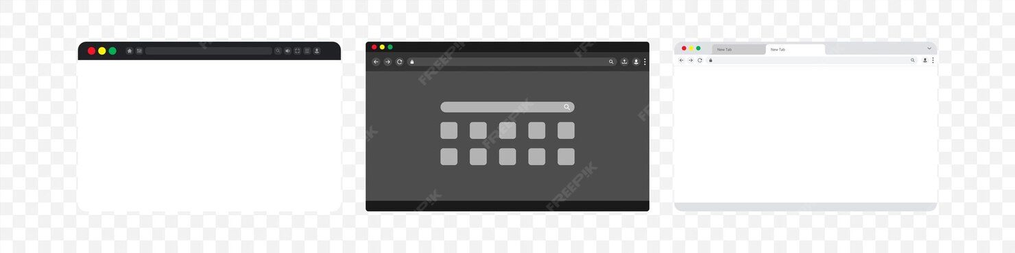 Premium Vector | Browser mockup for computer Web window screen Internet ...