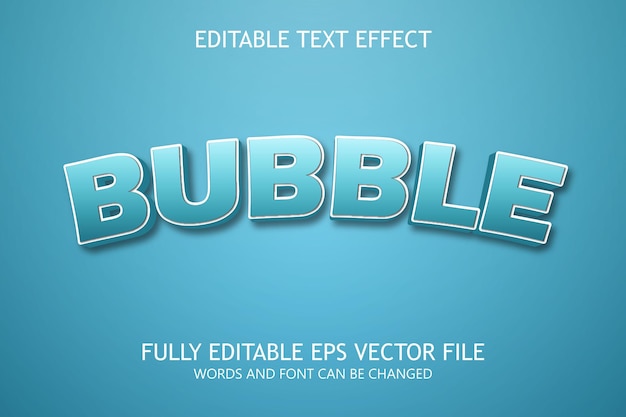 Premium Vector Bubble 3d Editable Text Effect Bubble 3d Text Effect
