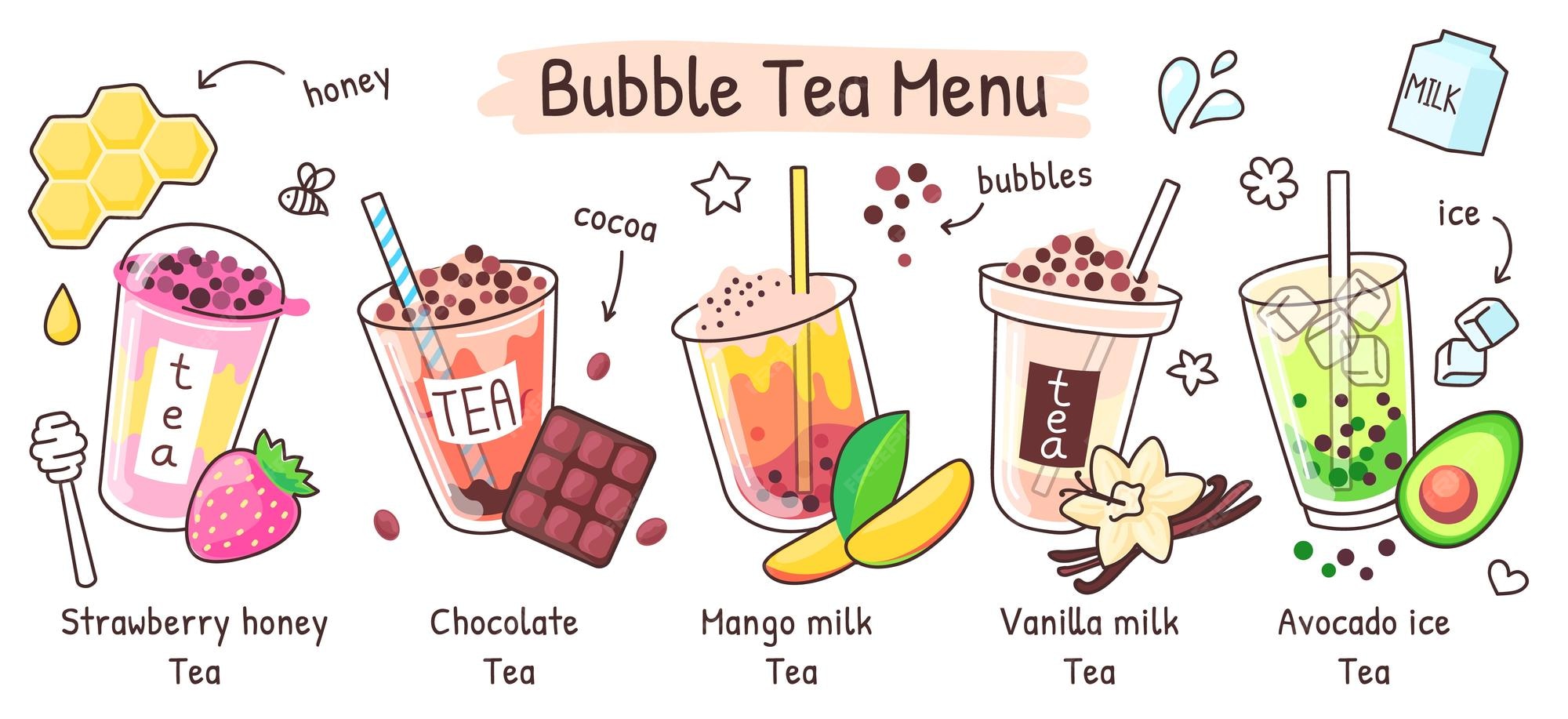 Boba Tea Menu