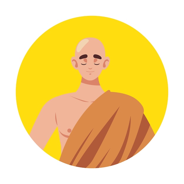 Premium Vector | Buddhist monk profile Premium Vector | Buddhist monk profile