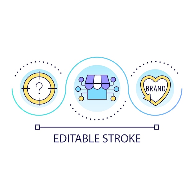 Premium Vector | Build brand loyalty loop concept icon Premium Vector | Build brand loyalty loop concept icon