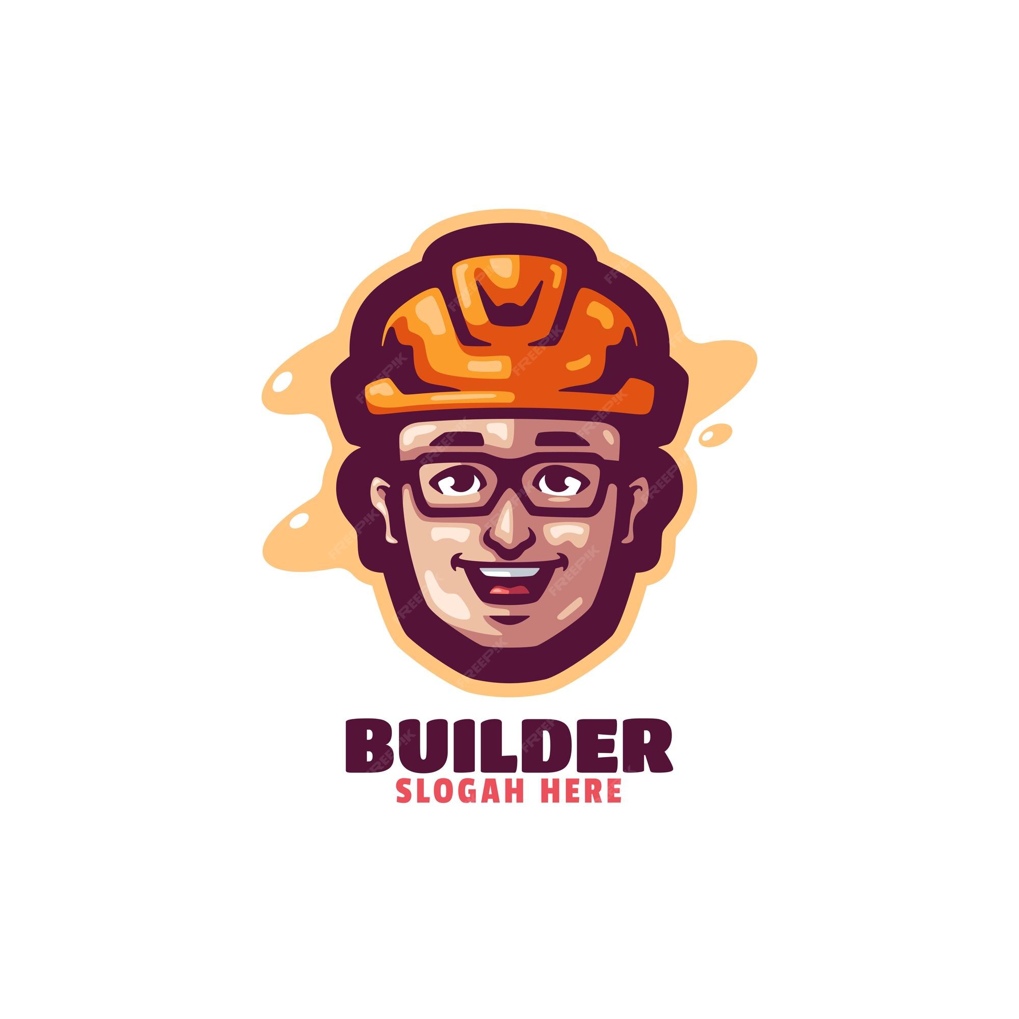 Premium Vector | Builder mascot logo design Premium Vector | Builder mascot logo design