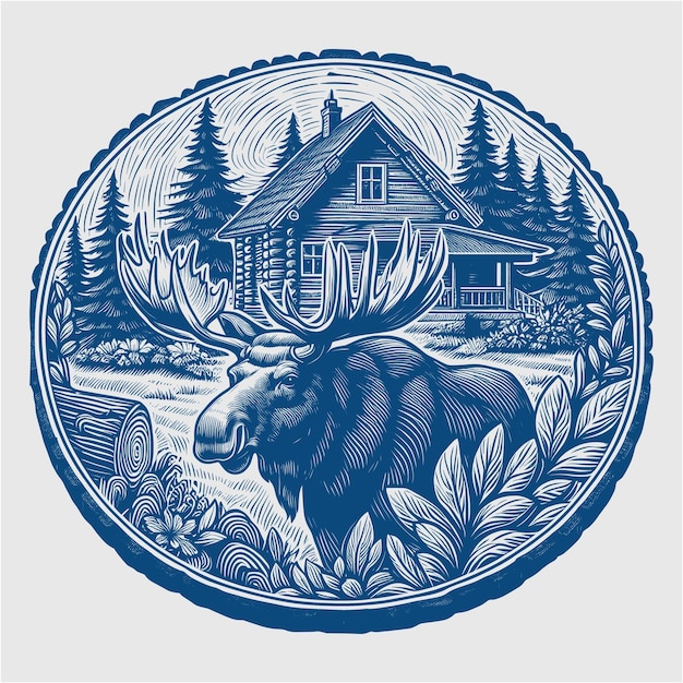 Premium Vector | Bull Moose wildlife hunting Moose In Mountains home ... Premium Vector | Bull Moose wildlife hunting Moose In Mountains home ...
