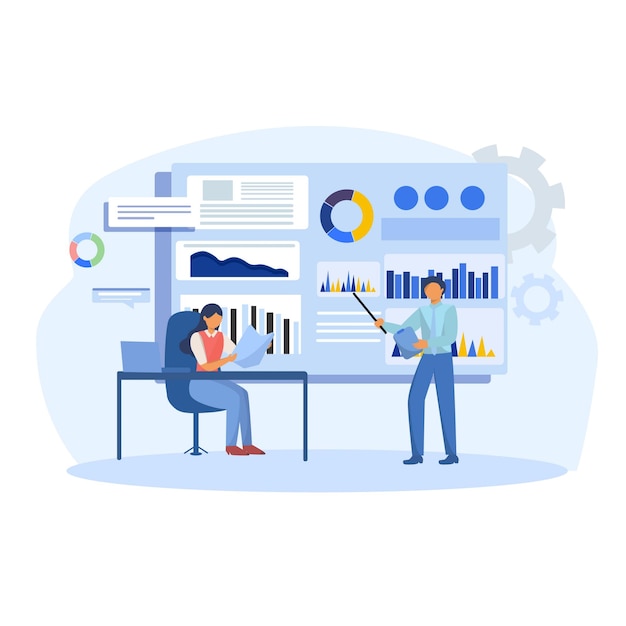 Premium Vector | Business Concept Flat Design Illustration Premium Vector | Business Concept Flat Design Illustration