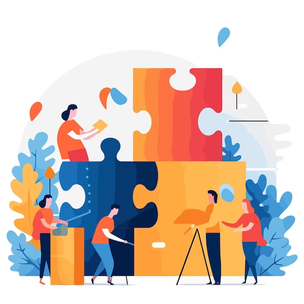 Premium Vector | Business concept team metaphor vector illustration Premium Vector | Business concept team metaphor vector illustration