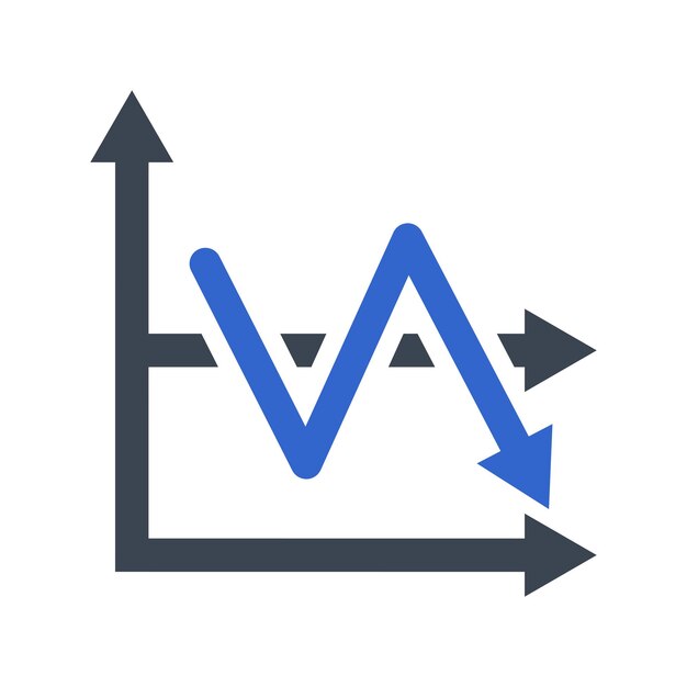 Premium Vector | Business decrease report icon